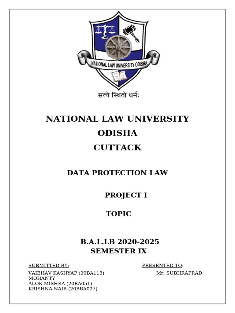 Data Protection Alok Nair | PDF | Fourth Amendment To The United States ...