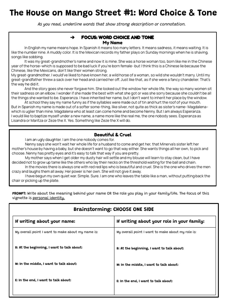 Mrs. Skalet Word Choice and | PDF