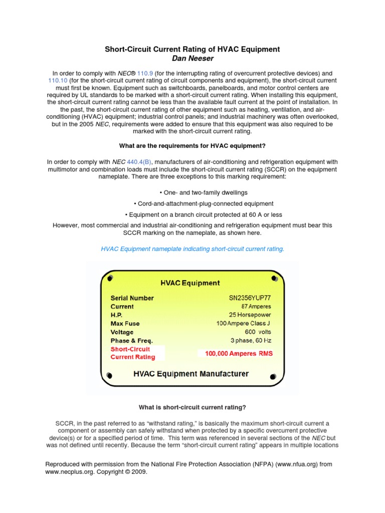 Air Conditioner NamePlate Specs | Hvac | Fuse (Electrical)