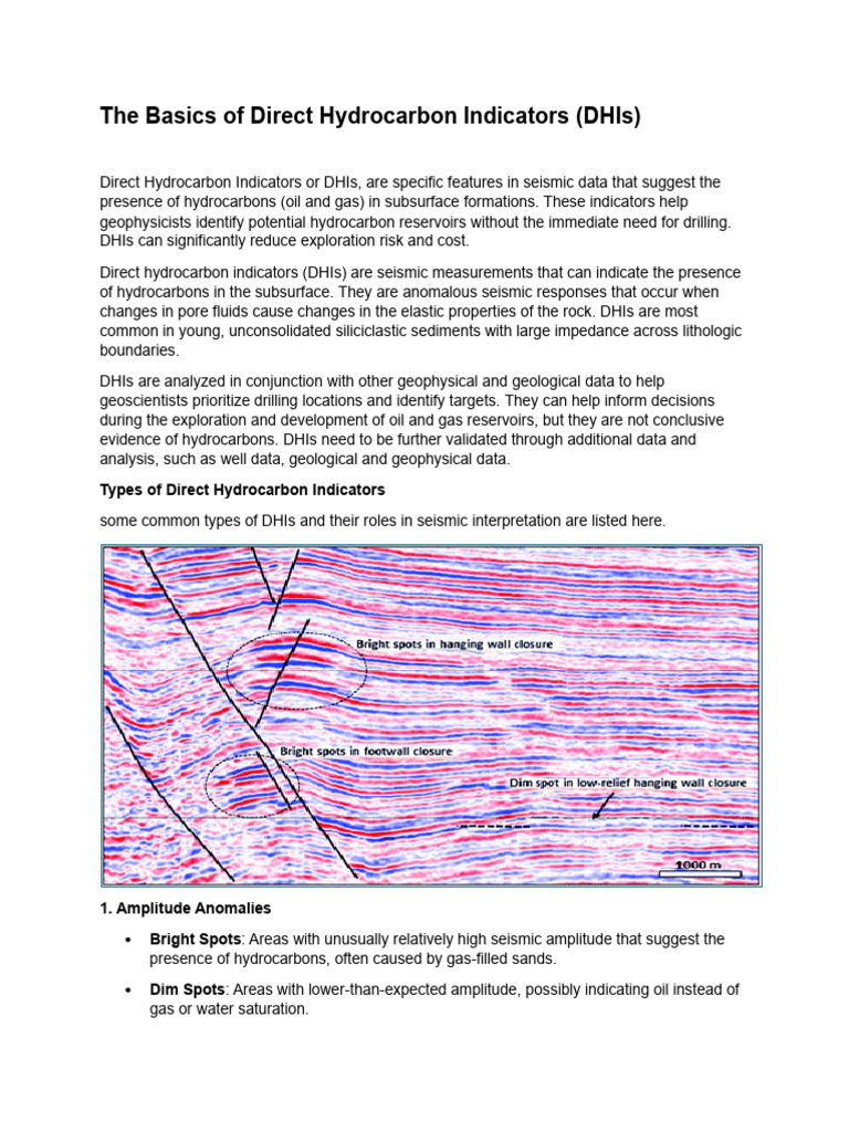 Understanding Direct Hydrocarbon Indicators | PDF | Petroleum Reservoir ...