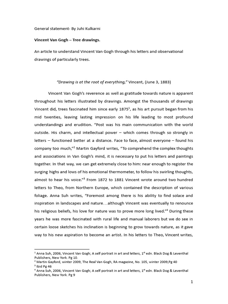 Vincent Vangogh S Letters To Theo by Juh | PDF | Vincent Van Gogh | Paintings