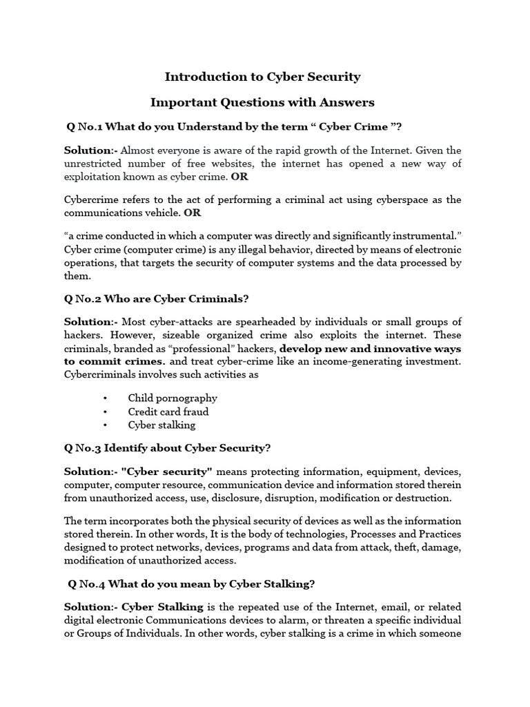 Cyber SecurityQuestions | PDF | Patent Application | Computer Security