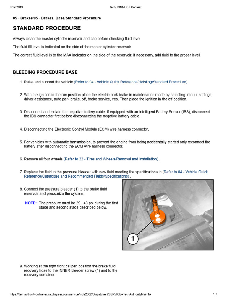 Brake Bleed Procedure | PDF | Brake | Vehicles
