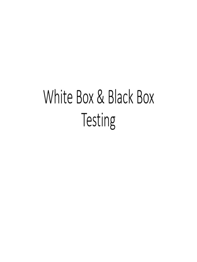 Blackbox Testing and White Box Testing Notes | PDF | Vertex (Graph ...