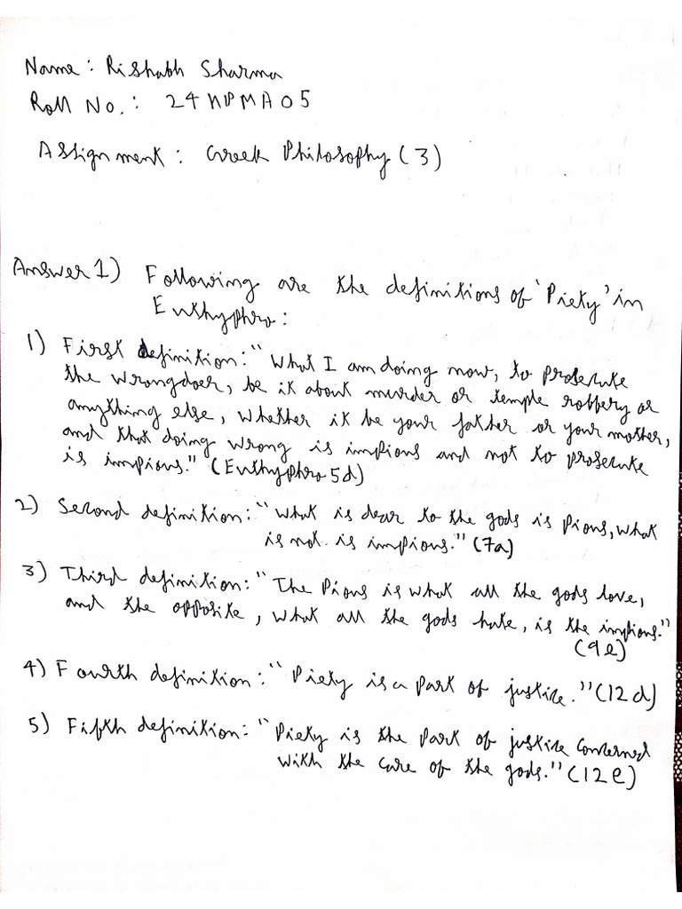 Greek Assignment 3 | PDF