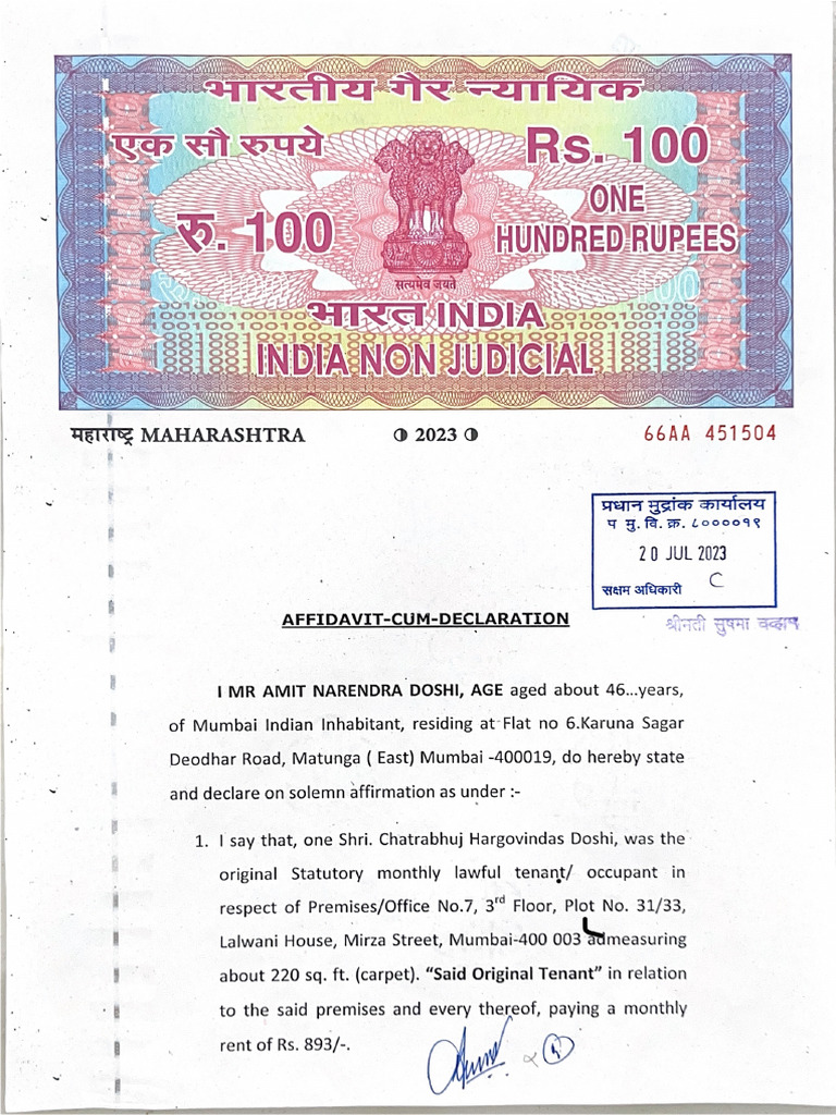 Affidavit Cum Declaration | PDF