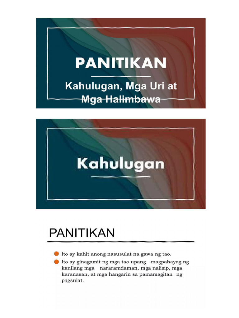PANITIKAN | PDF