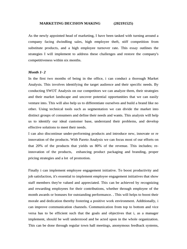 Marketing Decision Making | PDF | Marketing | Brand