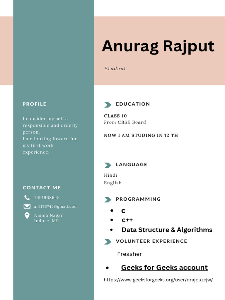 Anurag Rajput: Student | PDF
