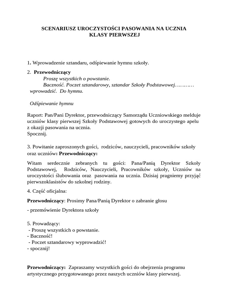 Scenariusz | PDF