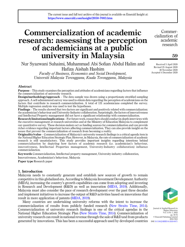 10 1108 - Jarhe 04 2020 0071 | PDF | Intellectual Property | Survey ...