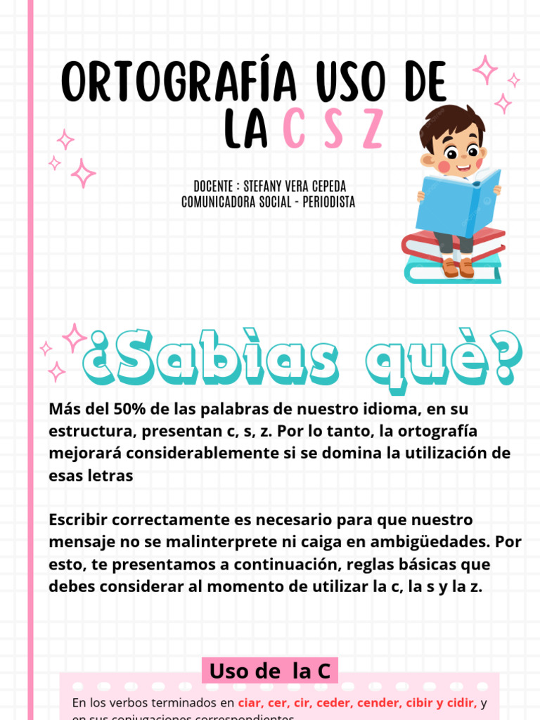 Reglas Ortográficas de C, S y Z | PDF | Unidades Semánticas | Gramática