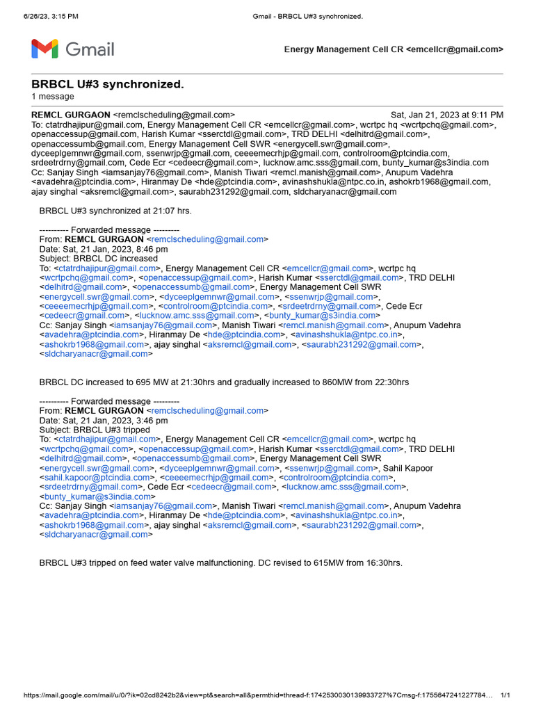Gmail - BRBCL U#3 Synchronized - 21.01.2023 | PDF