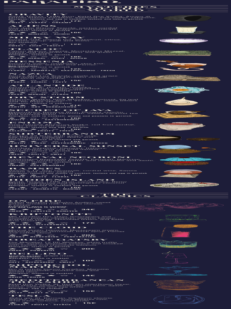 Tamarillo Liqueur Cocktails at Paradiso | PDF | Martini (Cocktail) | Drink