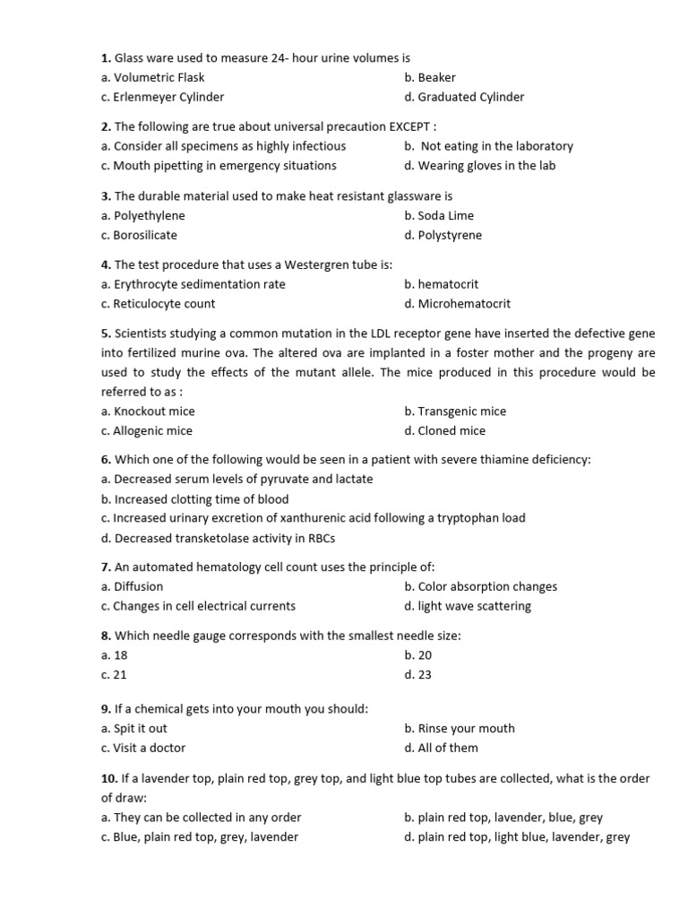 Mock Test For MLT Preparation 2k24 by Admin | PDF | Antibody | Elisa