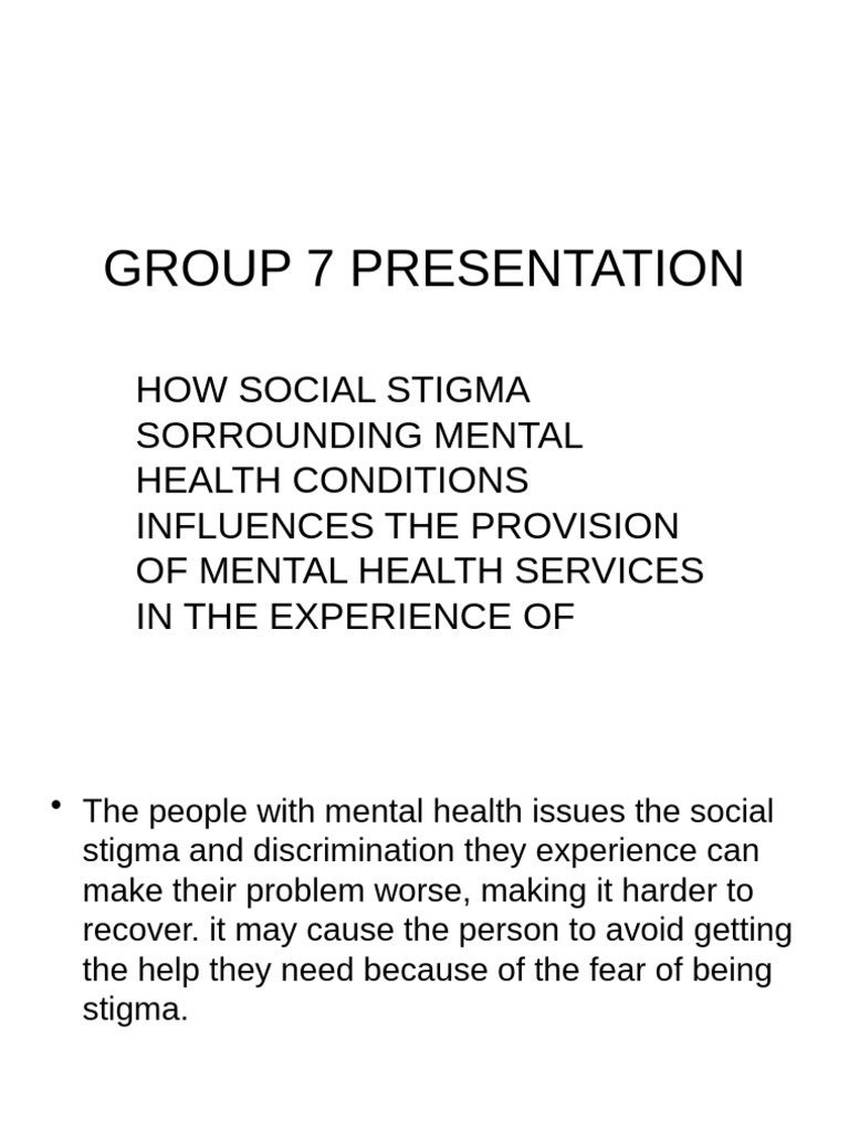 Presentation1 3 | PDF | Social Stigma | Mental Health