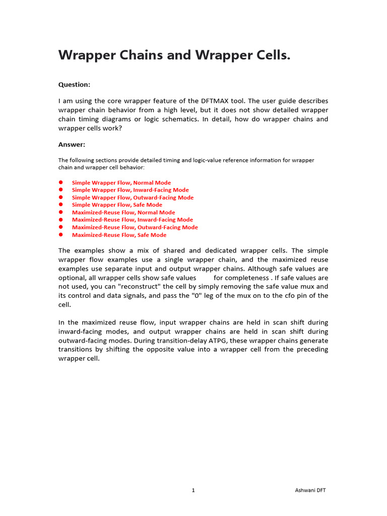 Wrapper Chains and Wrapper Cells | PDF | Computer Engineering | Electronics
