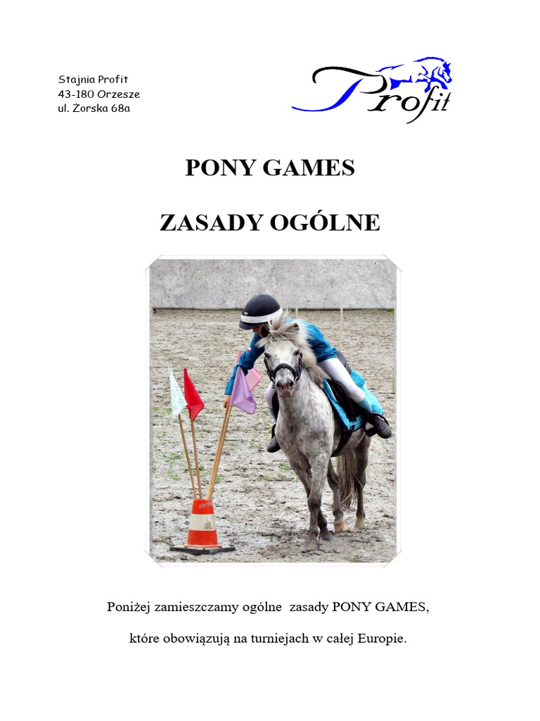 Pony Games Szczegołowe Zasady PDF | PDF