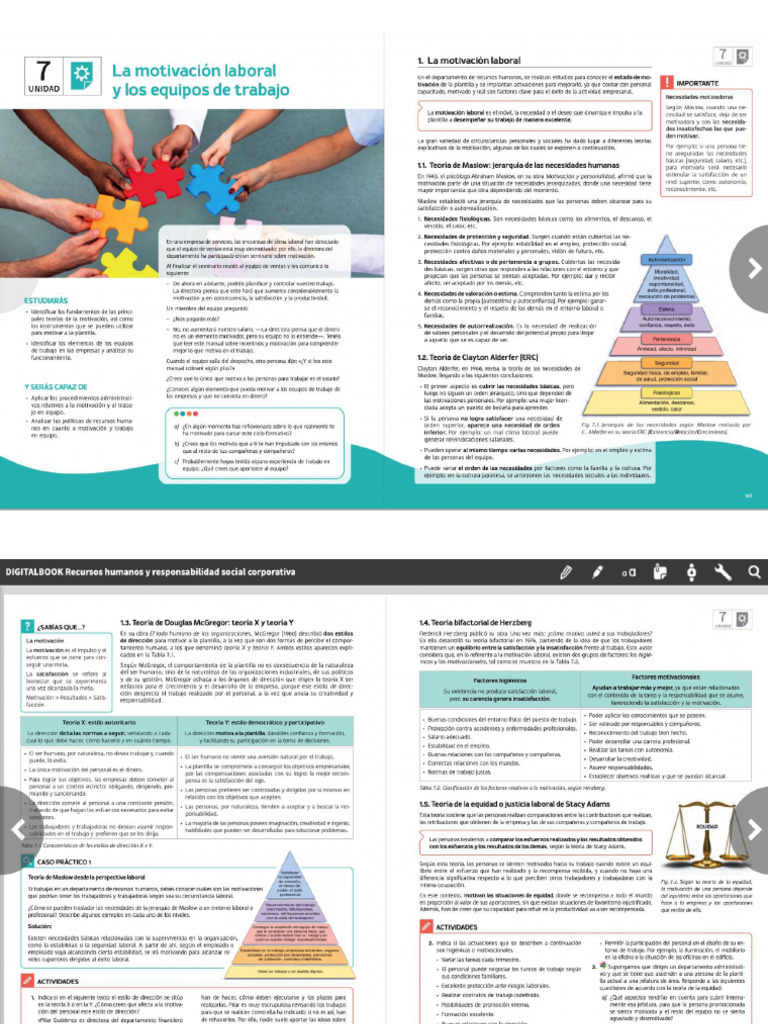 Unidad de Trabajo 07 La Motivación Laboral y Los Equipos de Trabajo | PDF