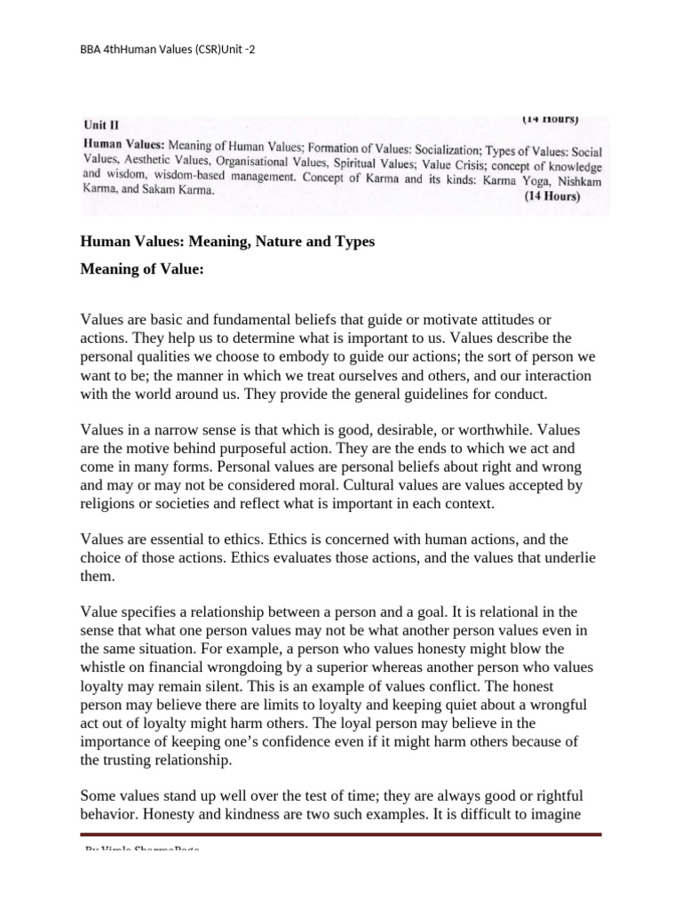 Unit-2 Human Values | PDF | Aesthetics