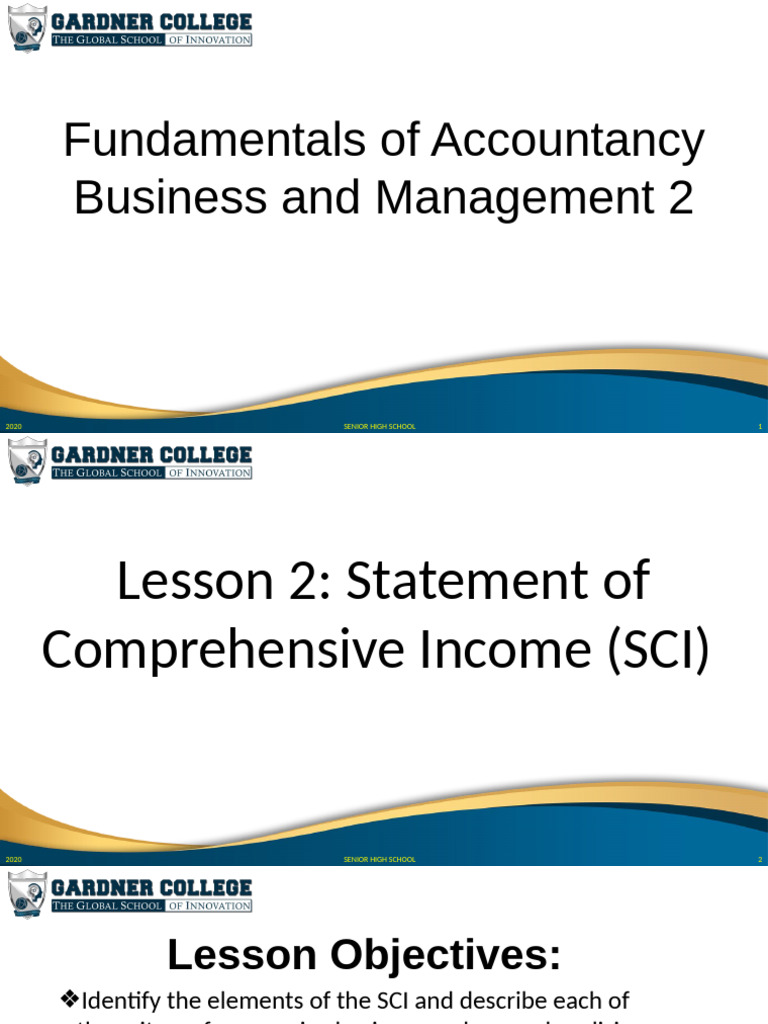 Fabm 2 Lesson 2 Sci | PDF | Income Statement | Income