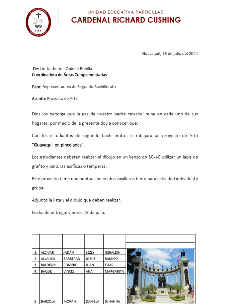 Proyecto de Arte 2do. Bgu | PDF