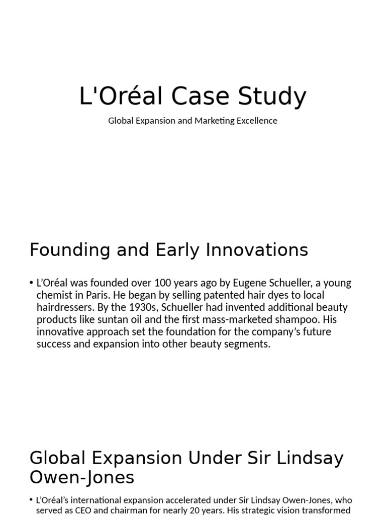 L'Oréal Case Study | PDF | Business | Marketing