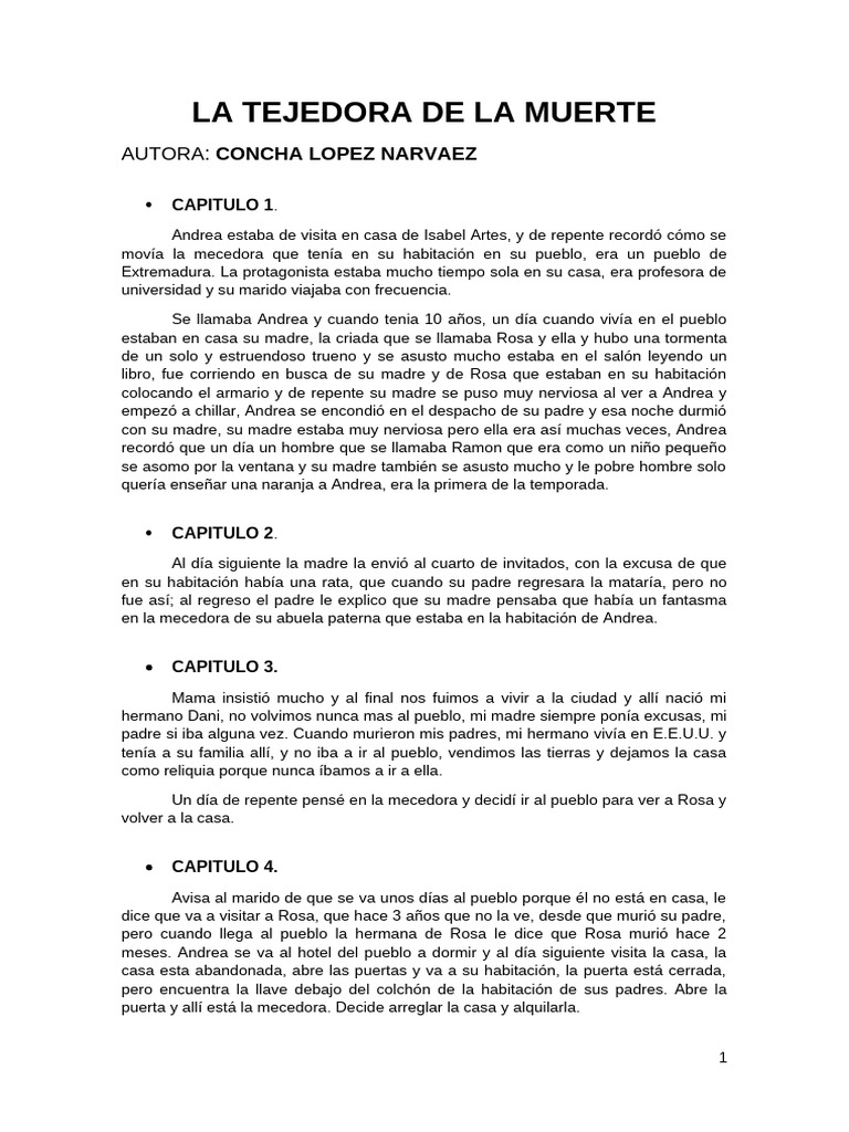 La Tejedora de La Muerte | PDF | Novela negra, policíaca y suspenso