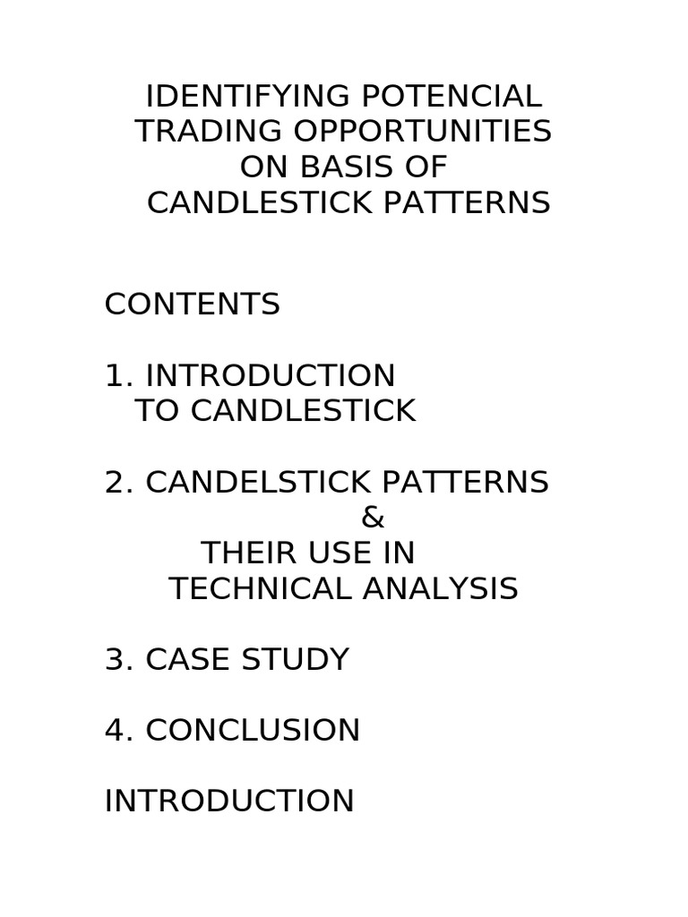 IDENTIFYING POTENCIAL TRADING OPPORTUNITIES USING CANDLE STICK | PDF ...