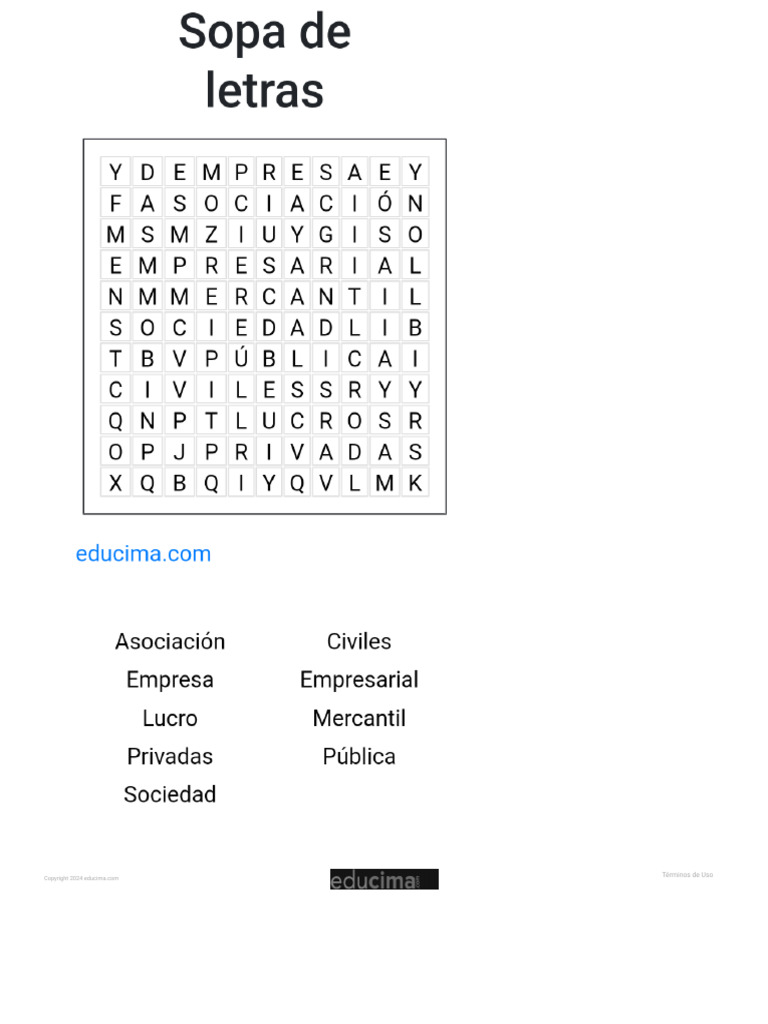 Wordsearch - Sopa - de - Letras | PDF