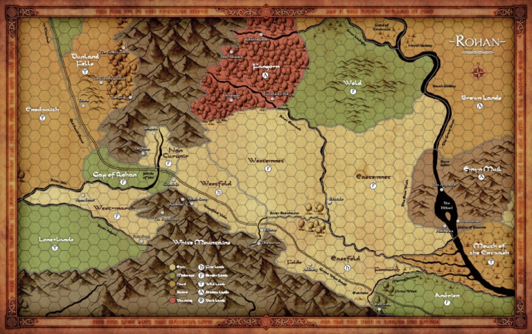 Rohan Loremaster's Map | PDF | Worldbuilding | Middle Earth