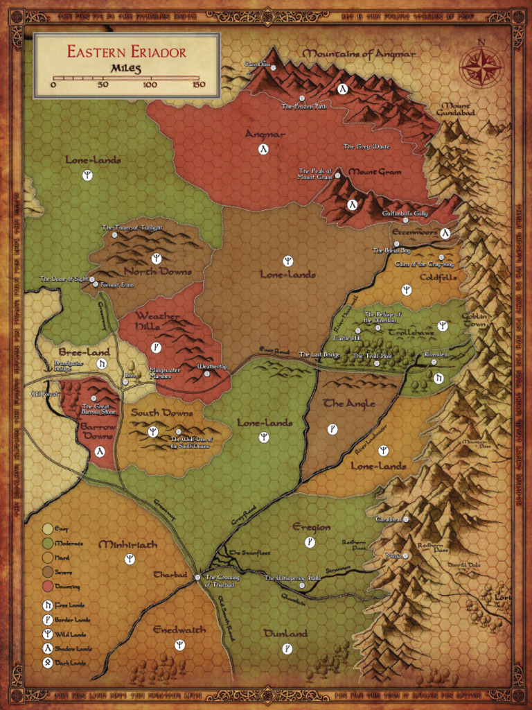 Eastern Eriador Loremaster's Map | PDF | J. R. R. Tolkien | Middle Earth
