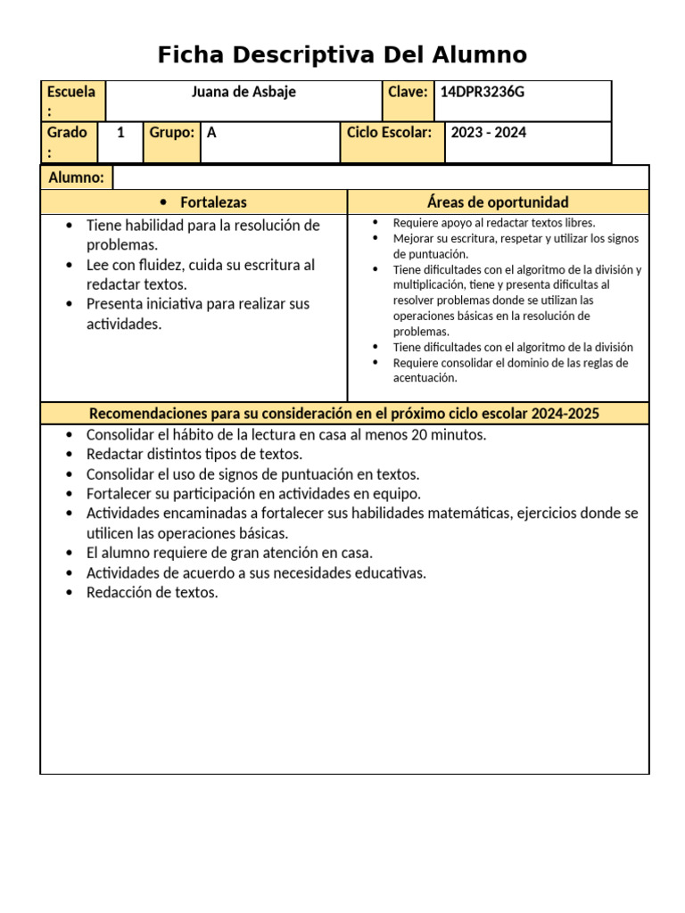 Ejemplos Ficha Descriptiva | PDF