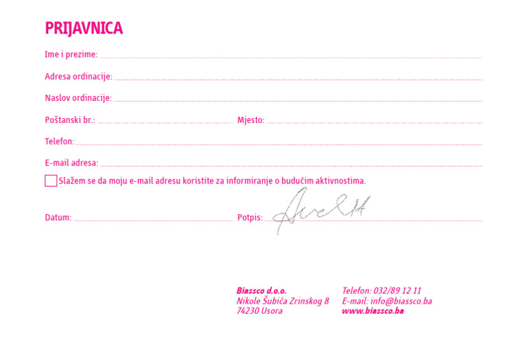 Bih Prijavnica | PDF