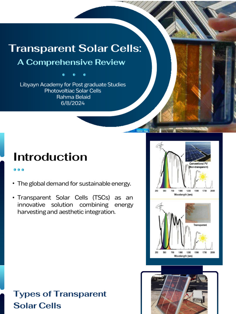 Transparent Solar Cells Presentation | PDF