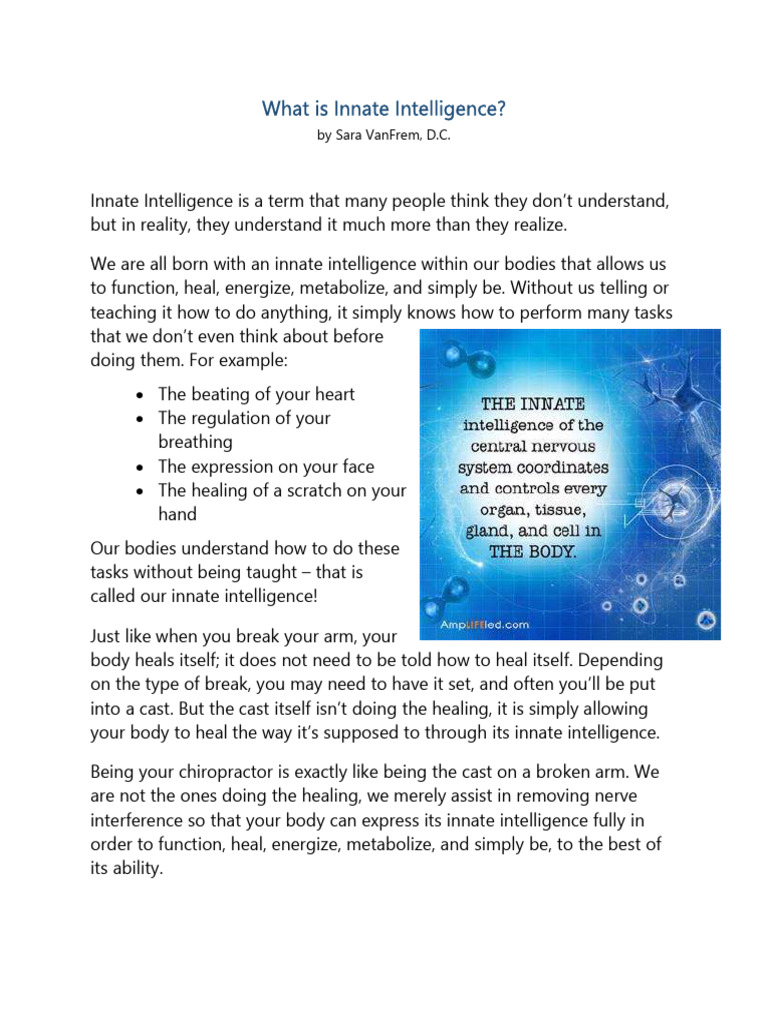 Innate Intelligence | PDF | Self-Improvement | Science & Mathematics
