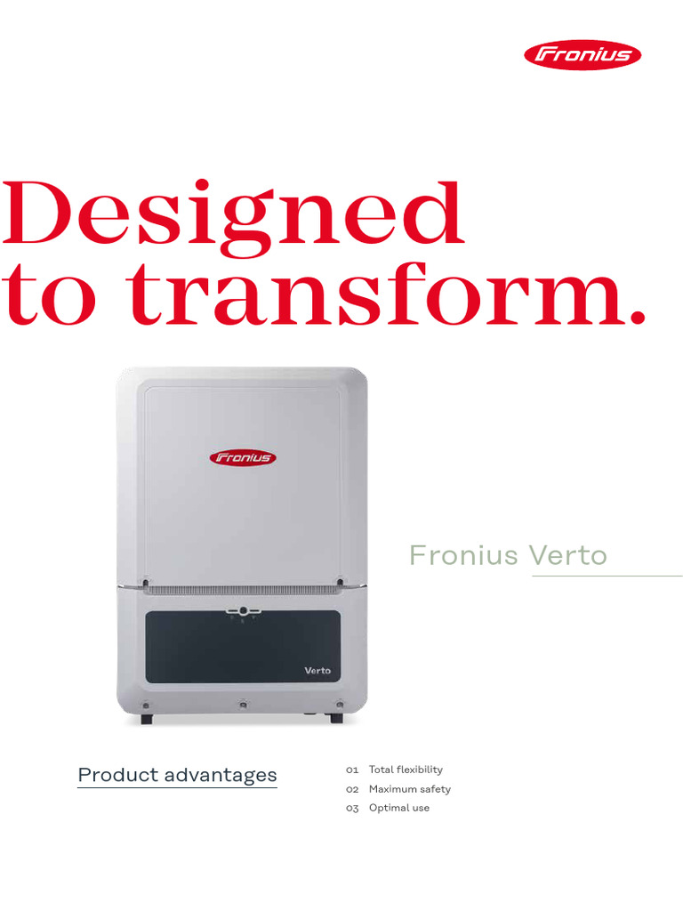 SE DS Fronius Verto From 25 0 To 33 3 KW EN | PDF | Electric Power ...