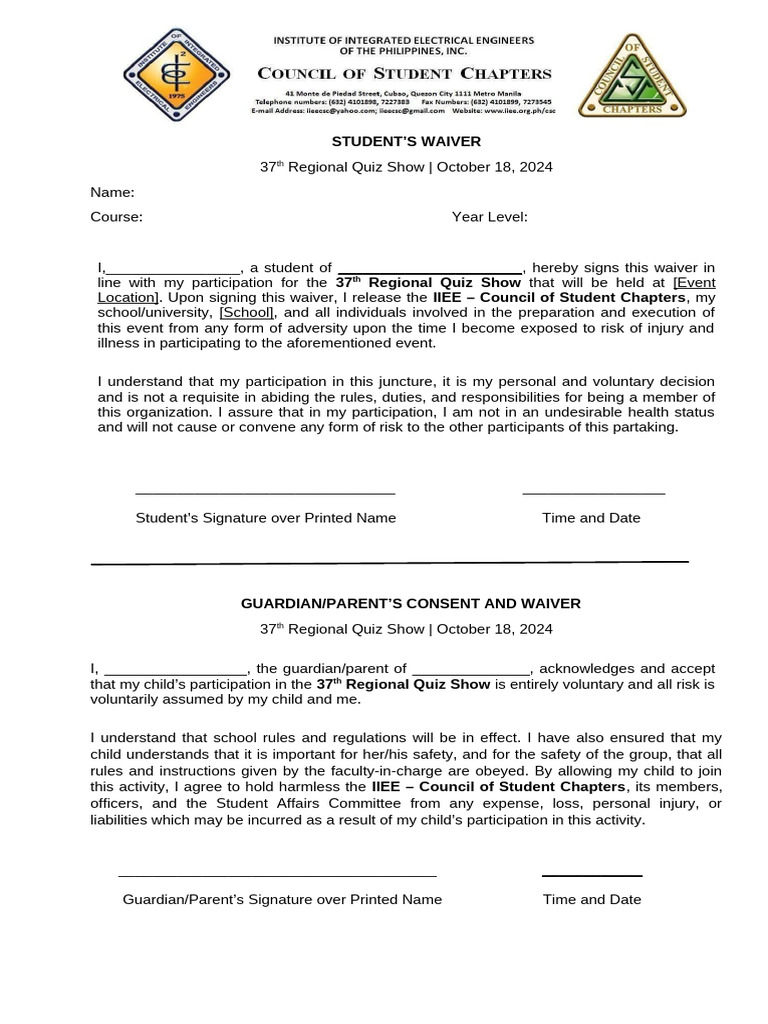 37TH RQS Waiver Form | PDF