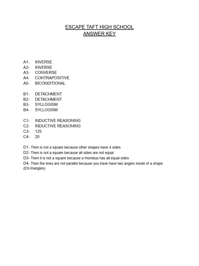 Preston Buchanan - Geometry Board Game Awnser Key | PDF