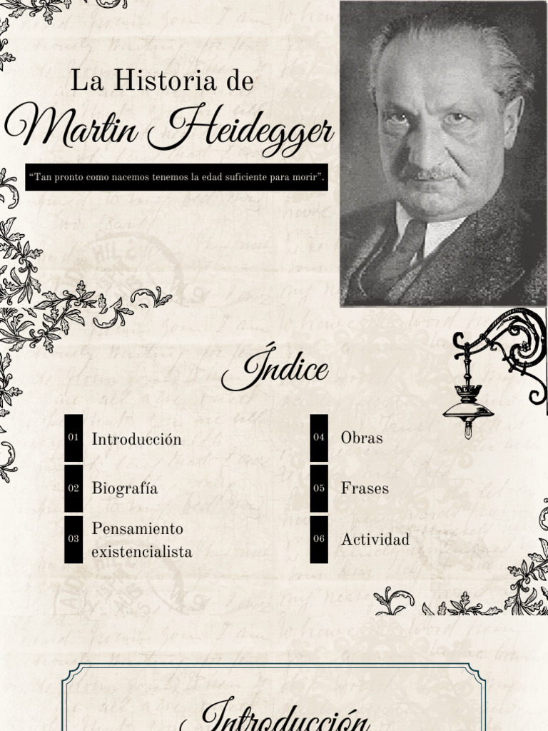 Frases y biografía de Martin Heidegger | PDF | Martin Heidegger | Ser y ...