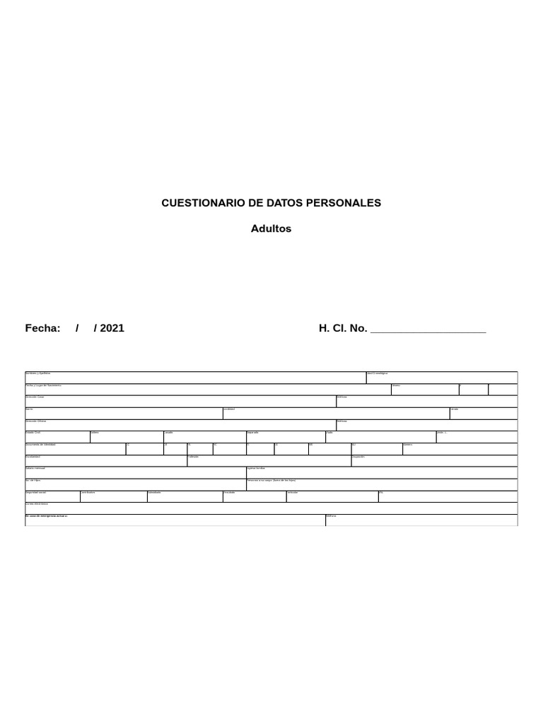 CUESTIONARIO DE DATOS PERSONALES - Doc - 20240926 - 173851 - 0000 | PDF