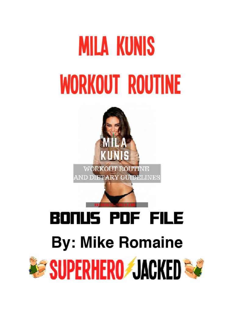 Mila Kunis PDF | PDF | Physical Exercise