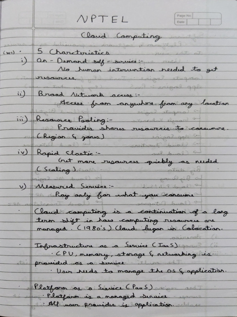NPTEL Google Cloud W1 To W5 | PDF