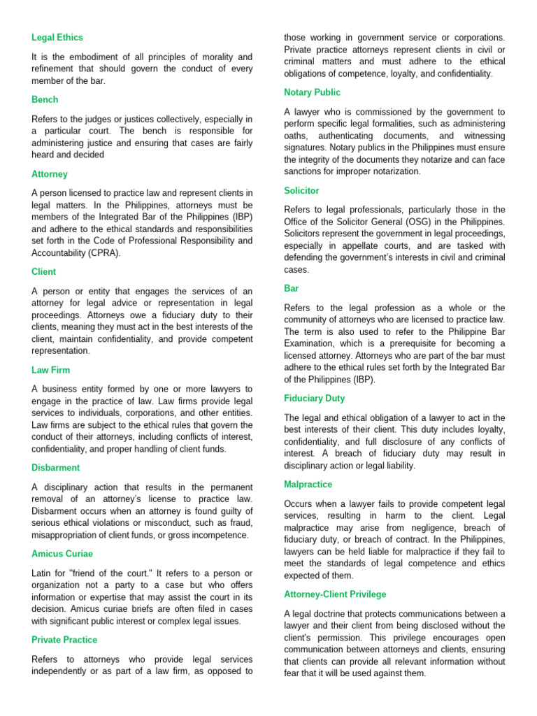Legal Ethics Definition | PDF | Lawyer | Notary Public