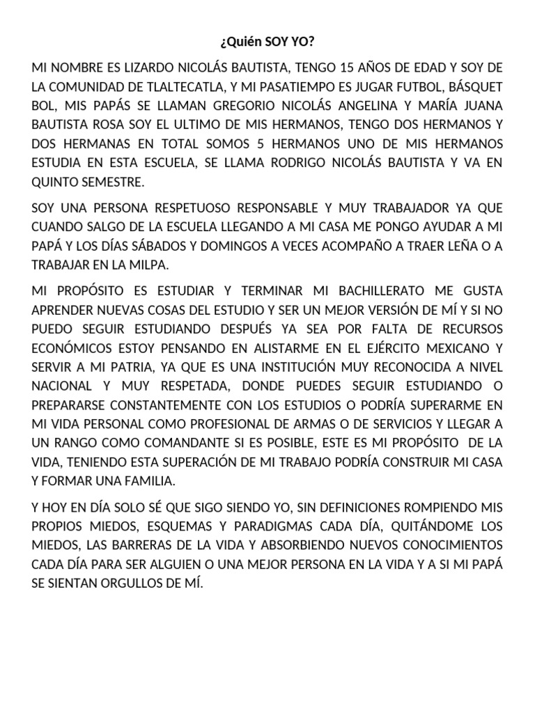 Quién SOY YO | PDF