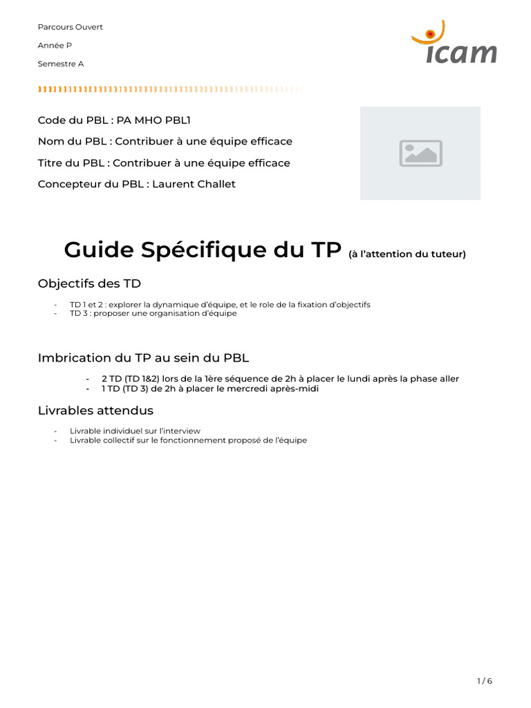 Livrables pour une équipe efficace | PDF | Développement personnel