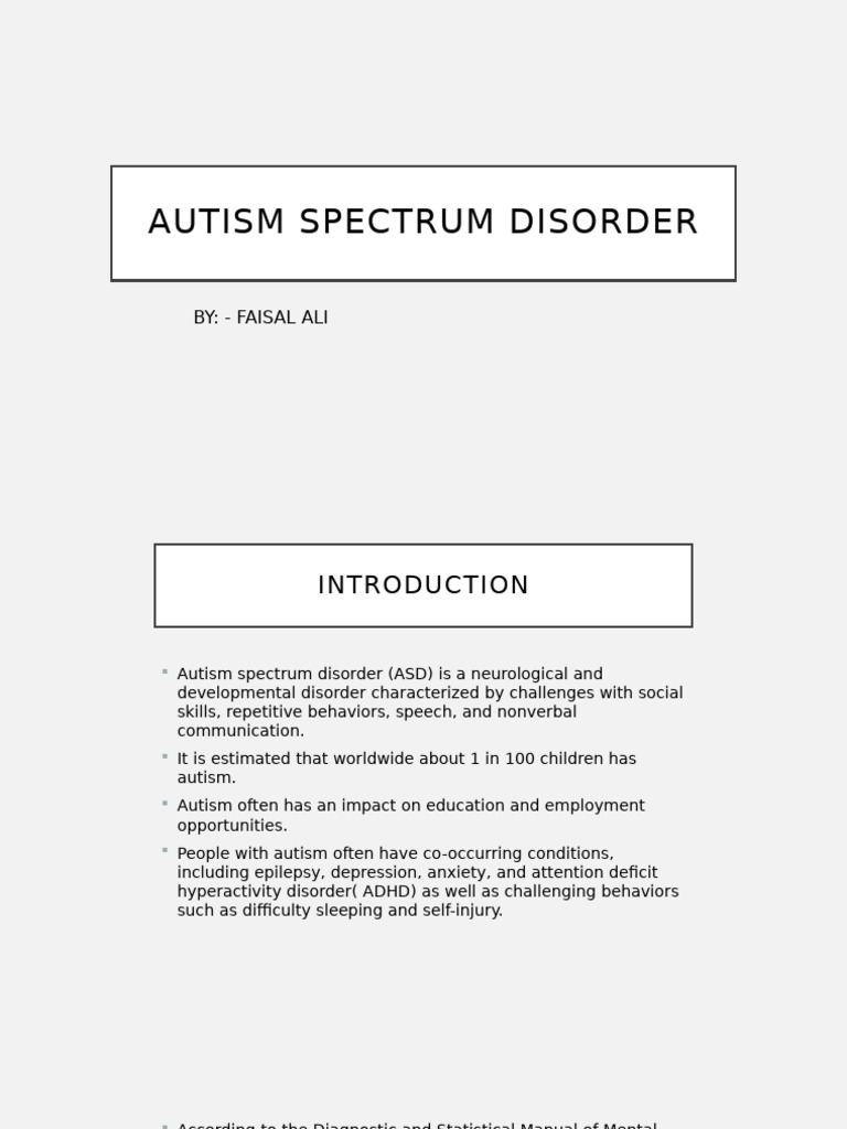 Understanding Autism and ID | PDF | Autism Spectrum | Mental Disorder