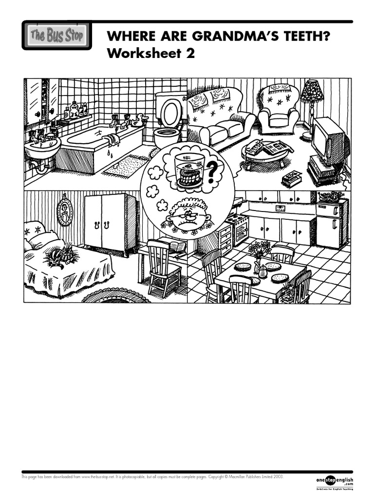 Grandma's Teeth Worksheet Download | PDF