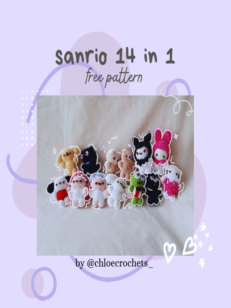 Sanrio 14in1 Pattern | PDF | Crafts | Needlework