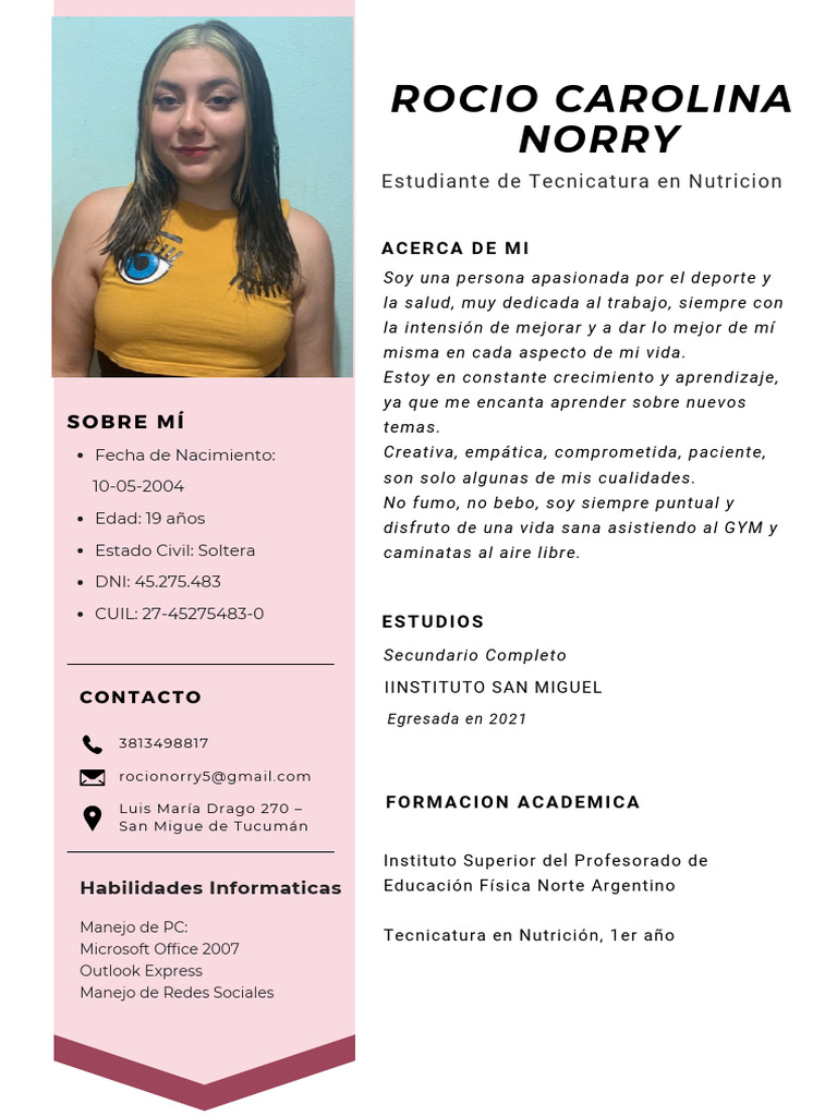 CV Rocio Carolina Norry | PDF